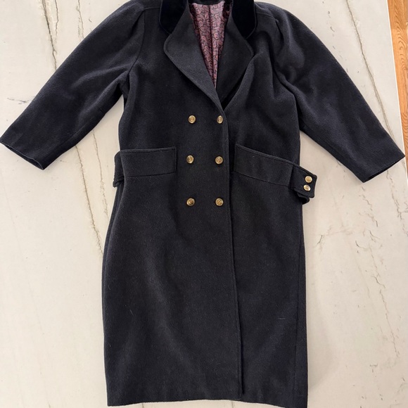 Jackets & Coats | Vintage 196s Wool Overcoat Military Button Officer ...